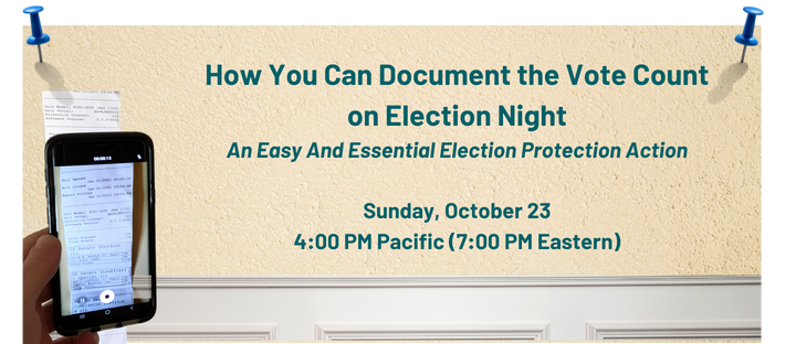 How You Can Document the Vote Count on Election Night - Take Video of ...